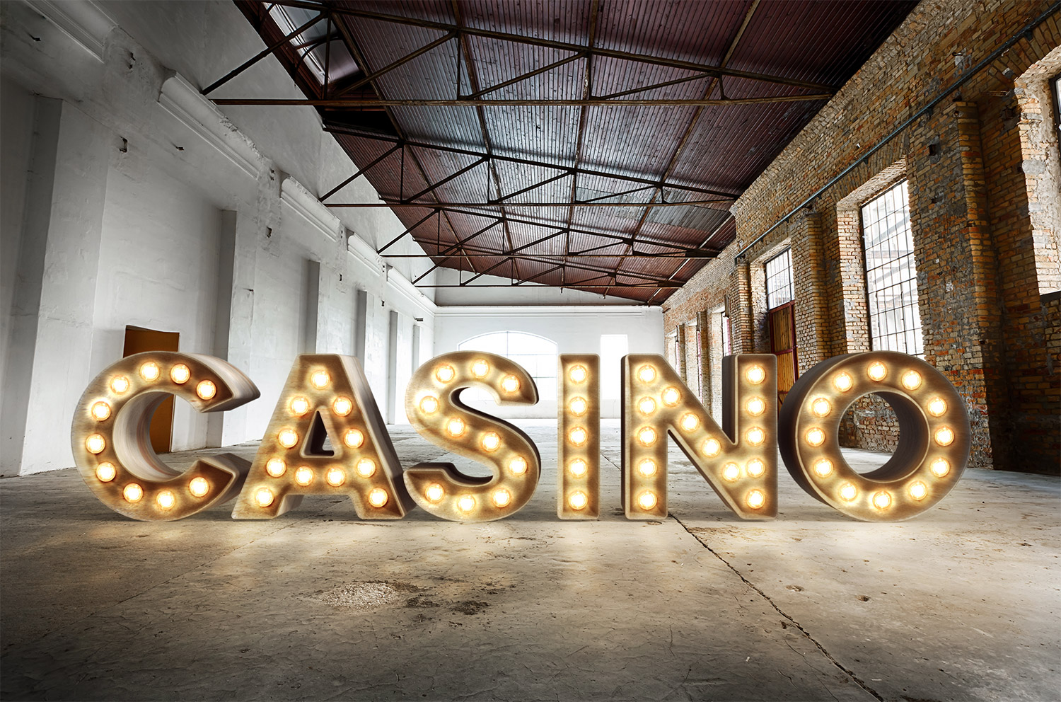 Realistic 3D Casino Style Bulb Sign Photoshop Tutorial