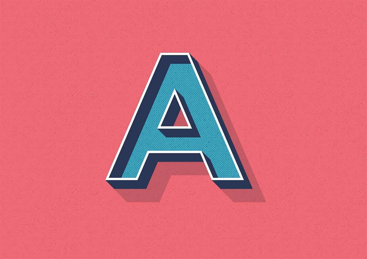 Editable D Text Effect Vintage Style Adobe Illustrator Tutorial My