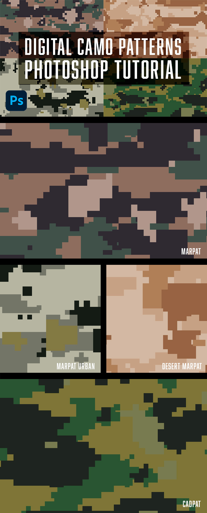 Video Tutorial How To Make Digital Camo Patterns In Photoshop 