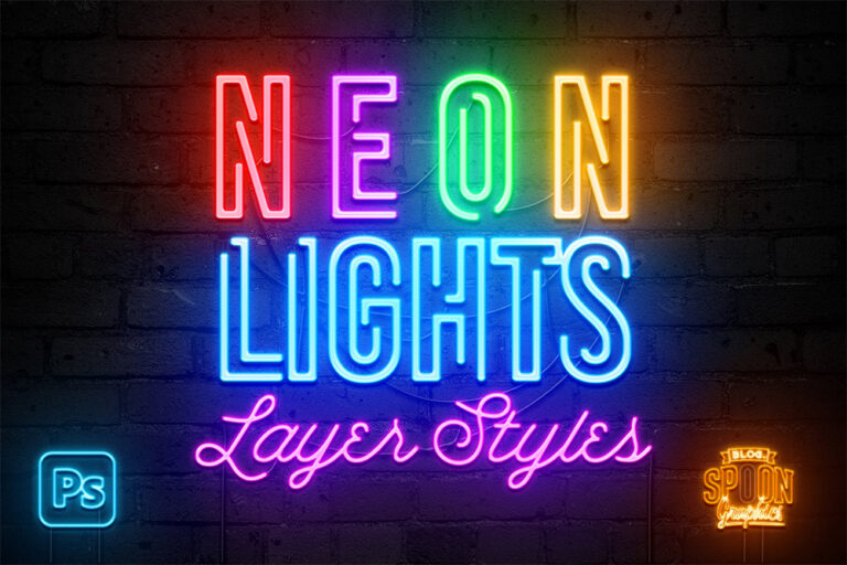 Neon Lights Layer Styles for Adobe Photoshop
