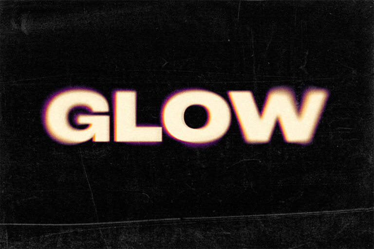 Gradient Blur Glowing Text Effect Photoshop Tutorial